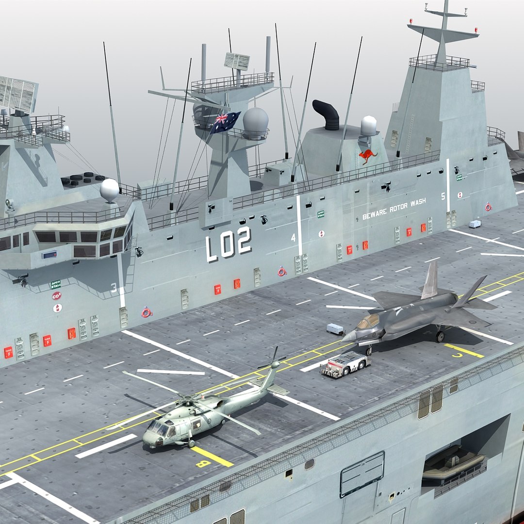 Hmas Canberra Lhd 2 3d Max