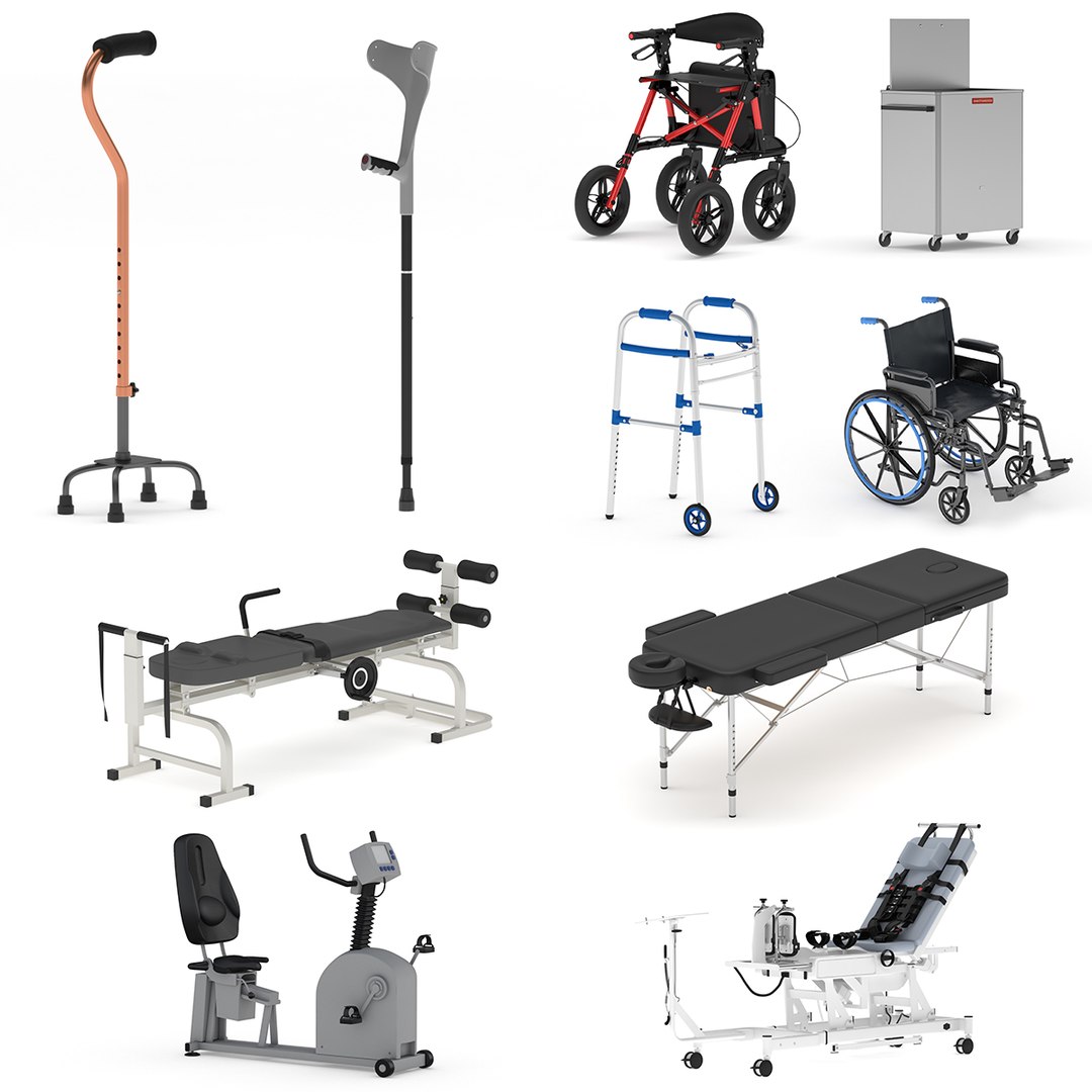 3D 10 Models Medical Rehabilitation Equipment Collection - TurboSquid ...