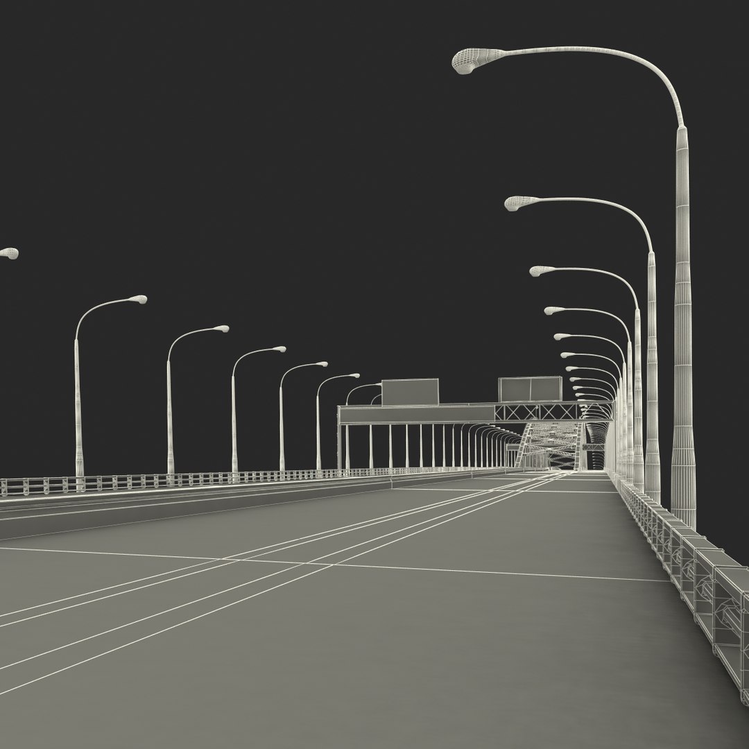 auckland harbour bridge new zealand 3d model