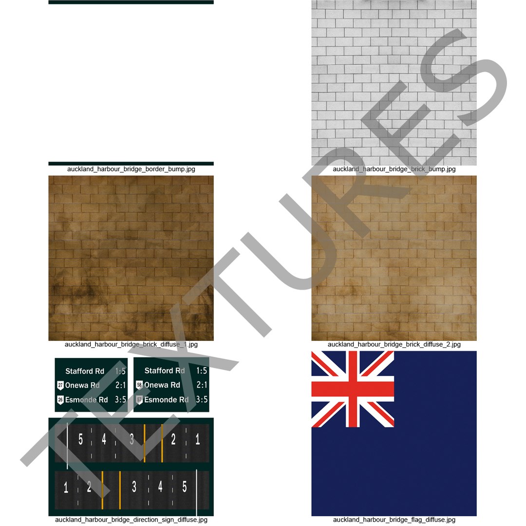 auckland harbour bridge new zealand 3d model