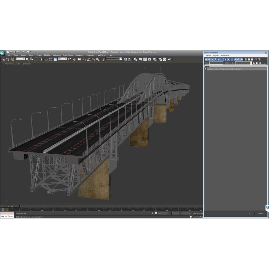 auckland harbour bridge new zealand 3d model