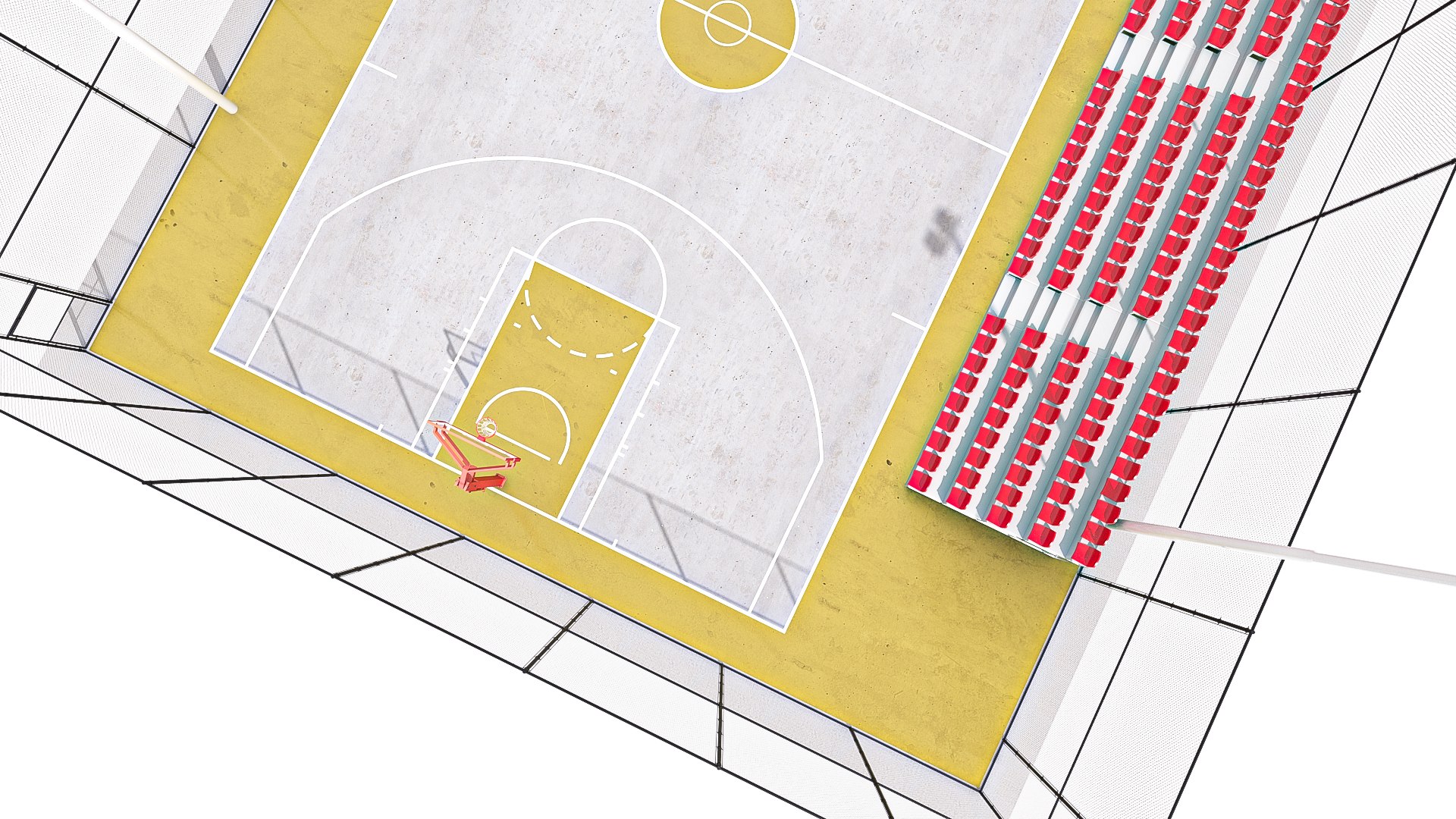 3D Street Basketball Court - TurboSquid 2116845