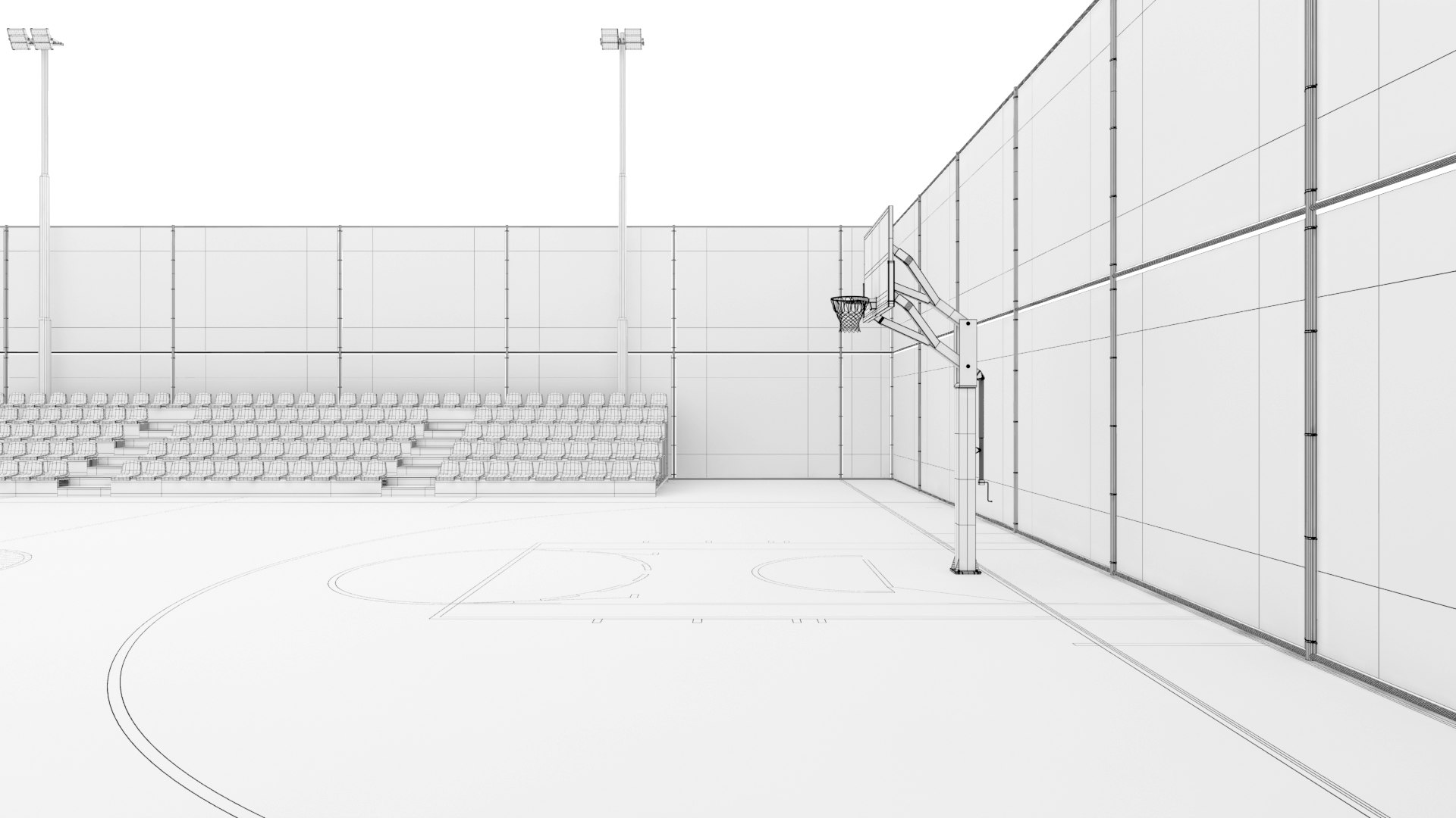 3D Street Basketball Court - TurboSquid 2116845