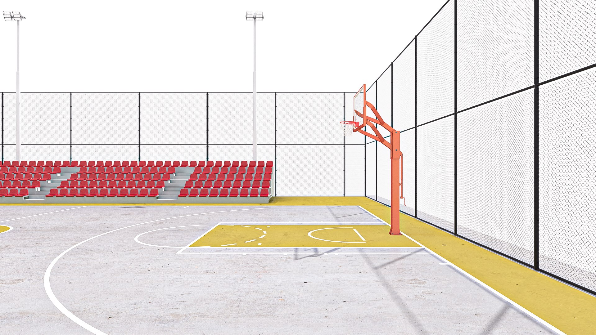 3D Street Basketball Court - TurboSquid 2116845