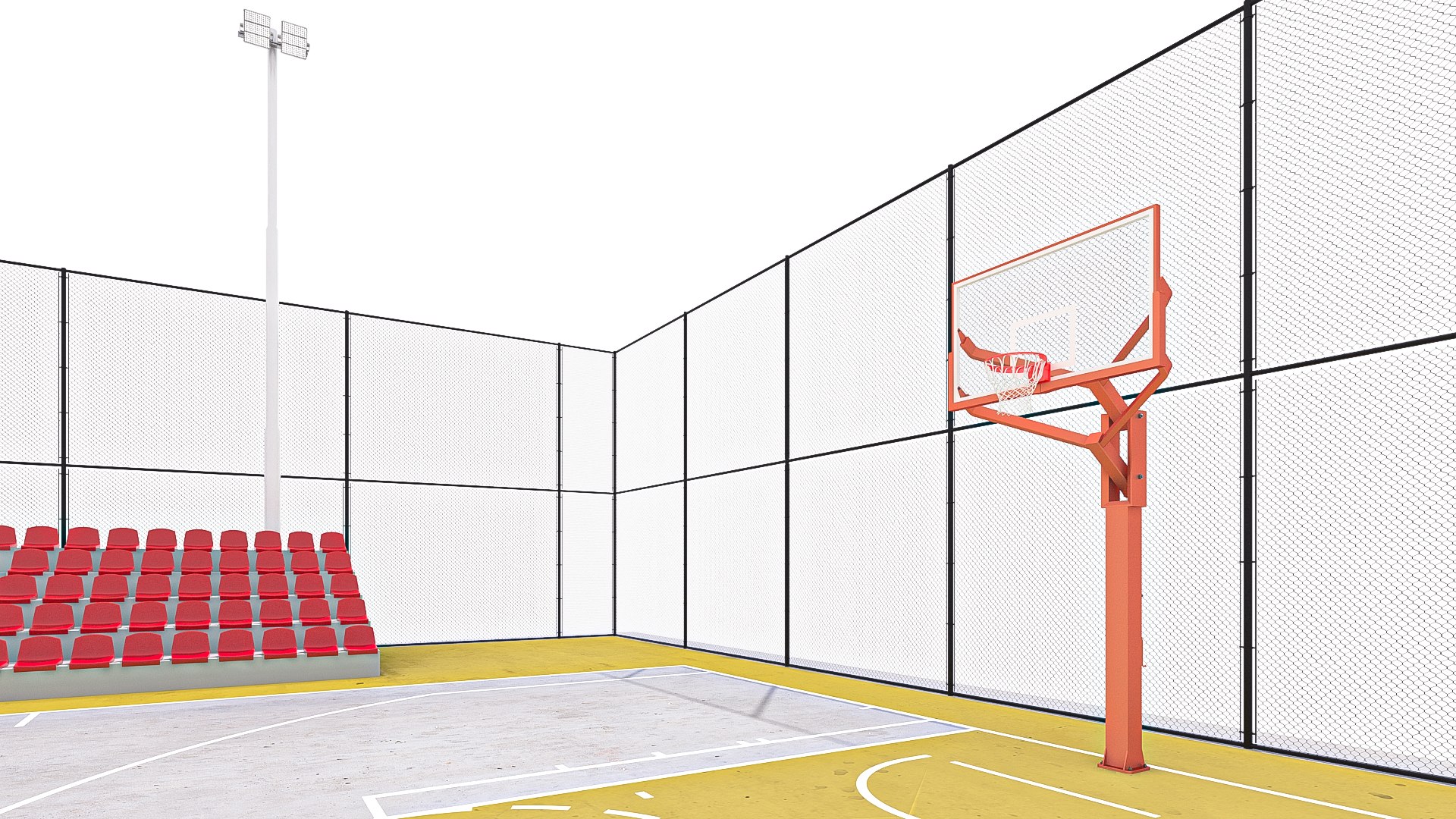 3D Street Basketball Court - TurboSquid 2116845