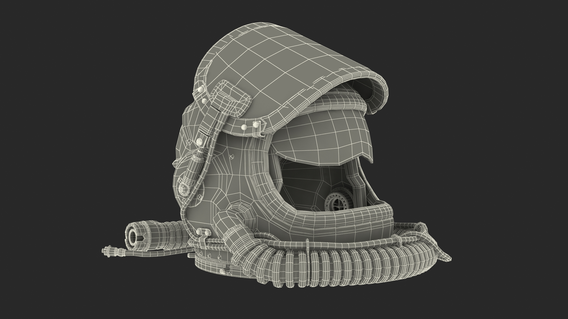 Flight Helmet Raised Visor 3D Model - TurboSquid 1585335