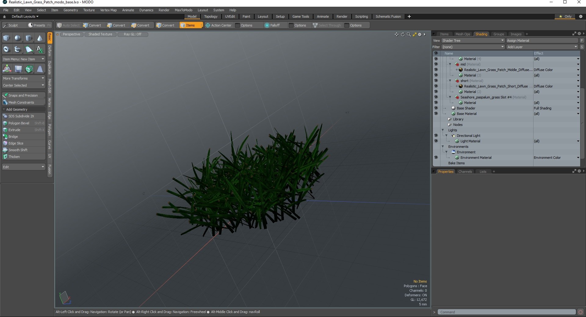 Realistic Lawn Grass Patch 3D Model - TurboSquid 2267771