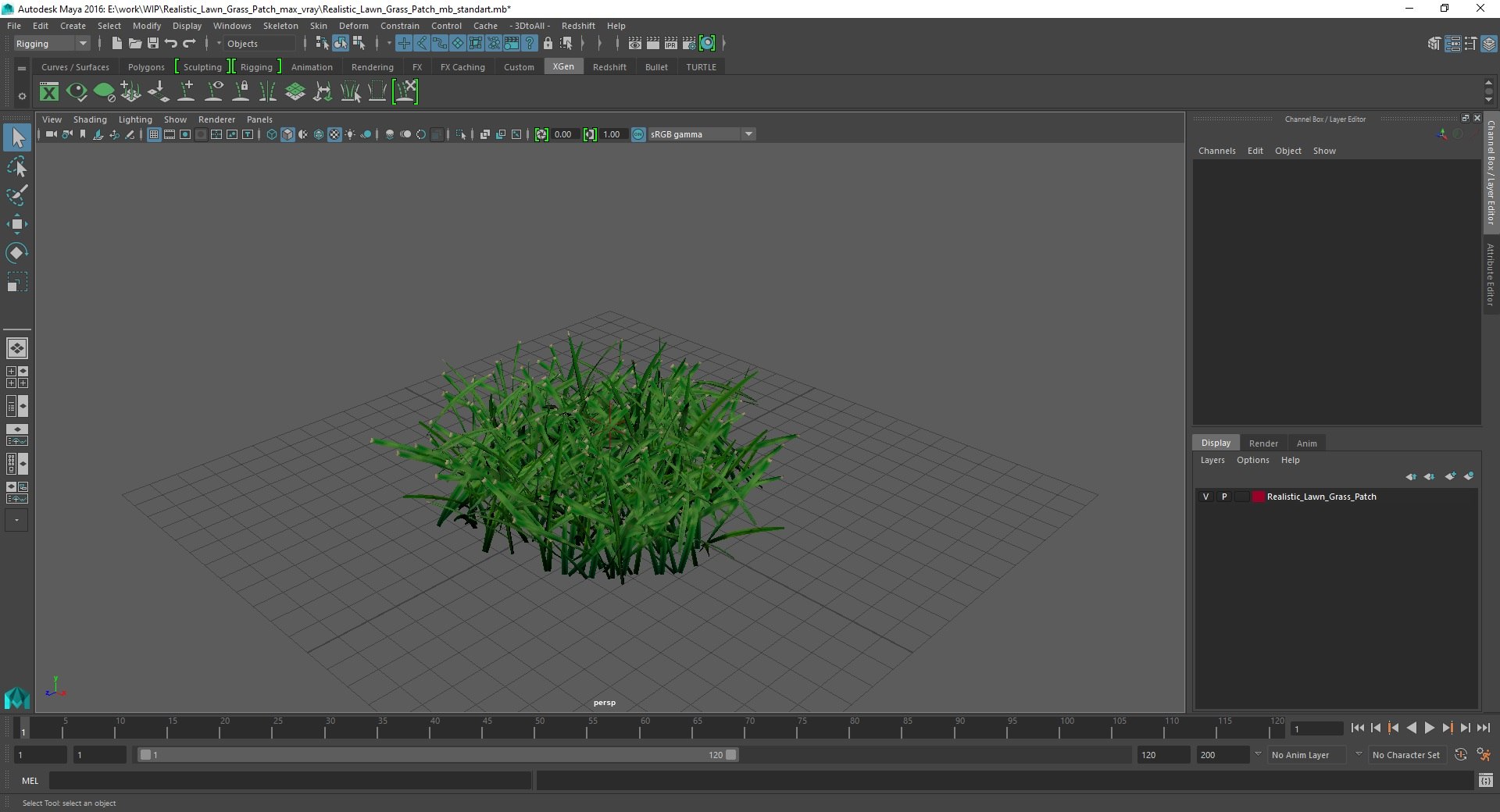 Realistic Lawn Grass Patch 3D Model - TurboSquid 2267771
