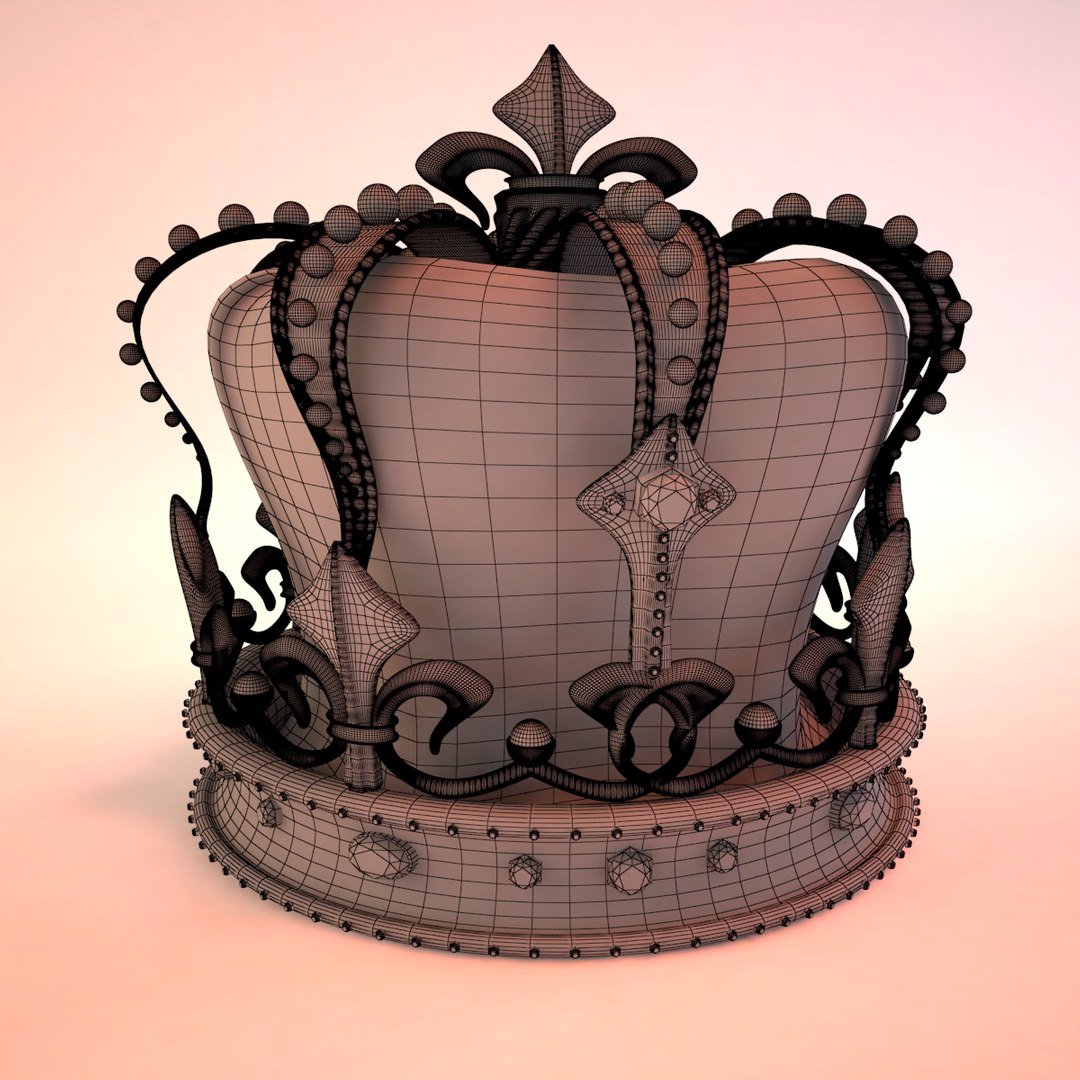 3d king crown model