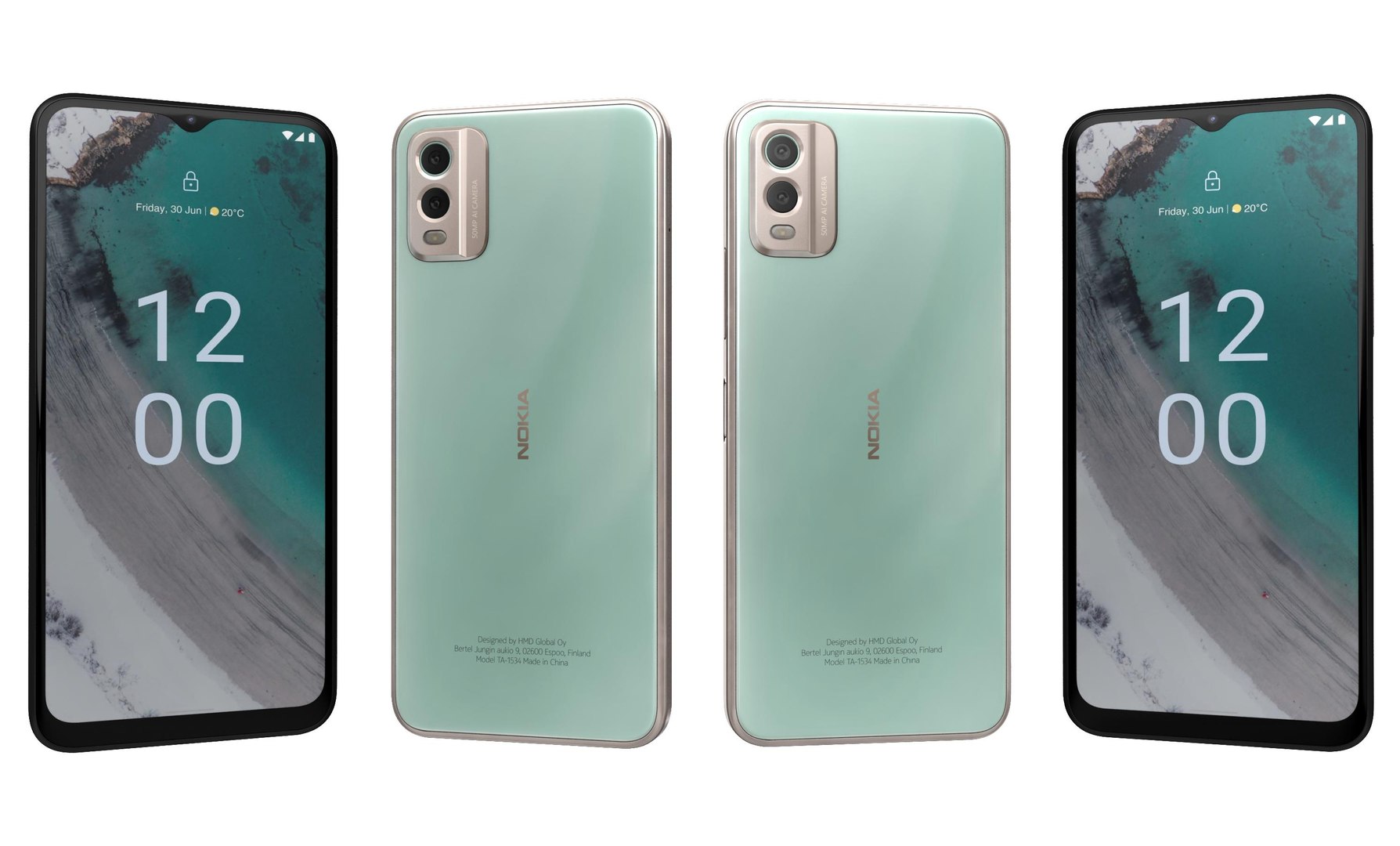 3D Nokia C32 Mint Model - TurboSquid 2070376