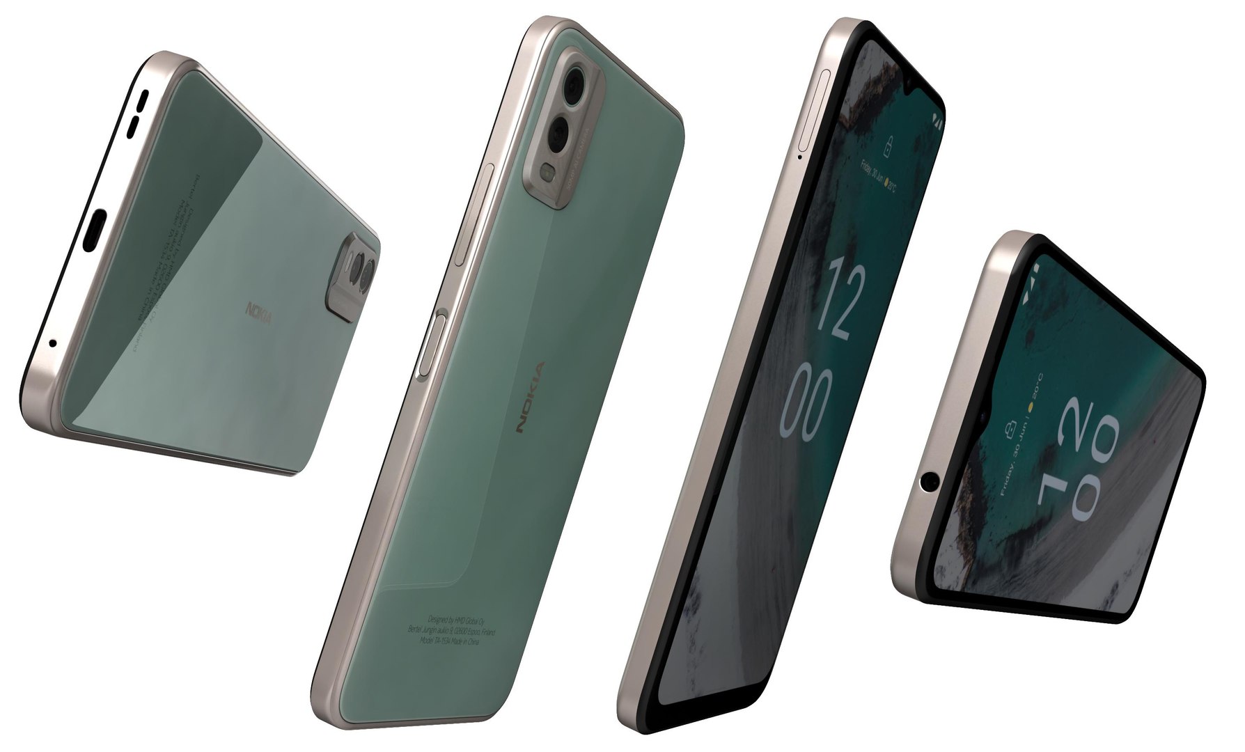 3D Nokia C32 Mint Model - TurboSquid 2070376