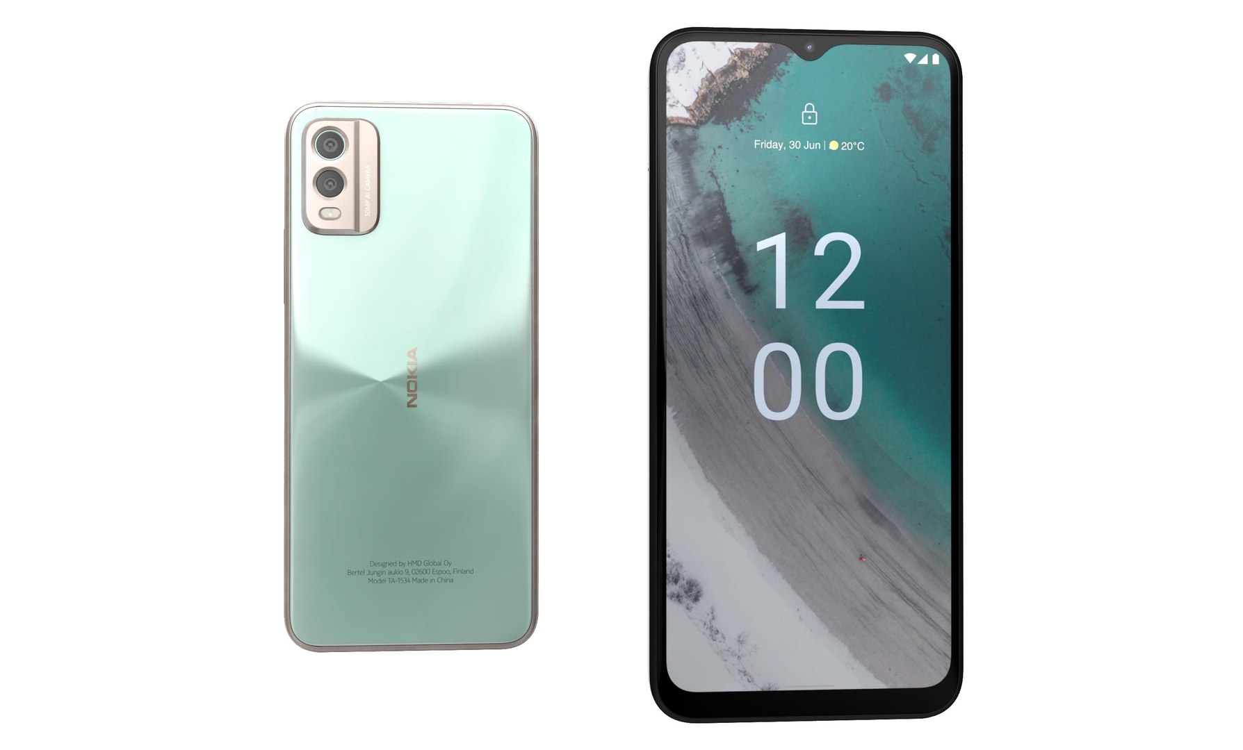 3D Nokia C32 Mint Model - TurboSquid 2070376