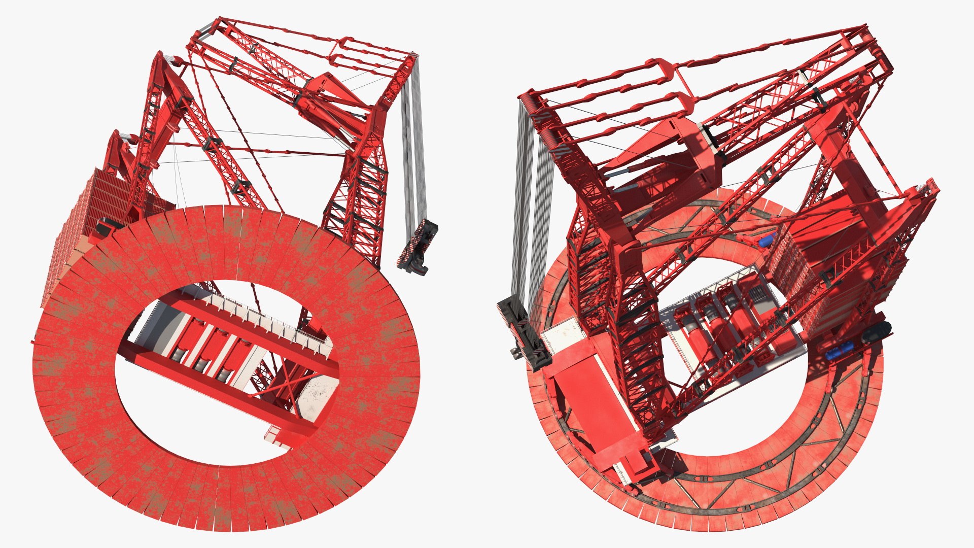 Heavy Lift Ring Crane Rigged 3D Model - TurboSquid 2202998