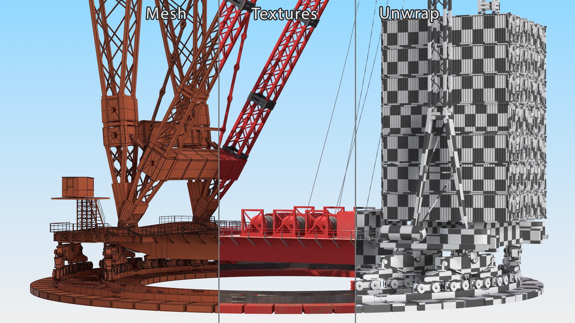 Heavy Lift Ring Crane Rigged 3D Model - TurboSquid 2202998