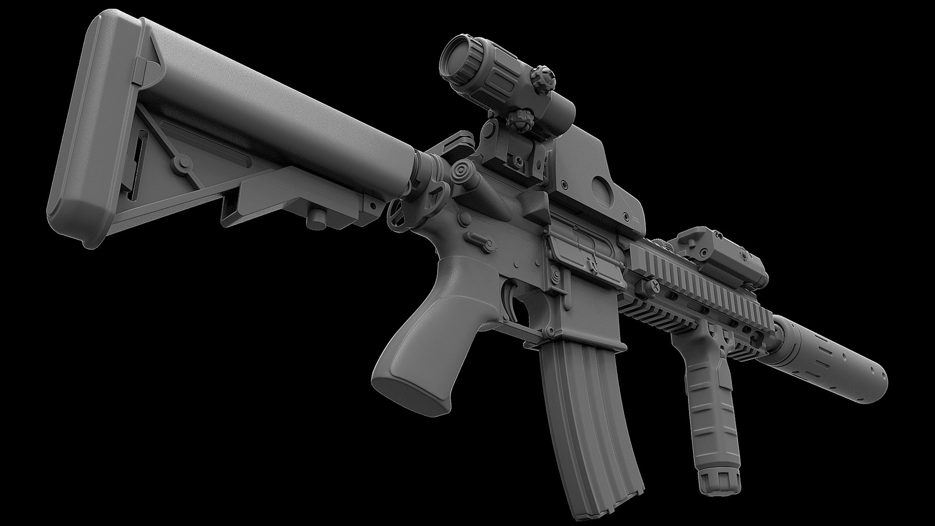 HK416 Assault Rifle 3D Model - TurboSquid 1966551