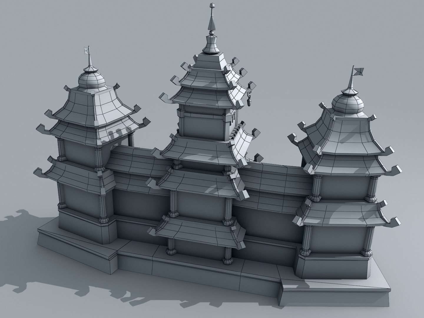 3d Model Ready Fantasy Castle Lite