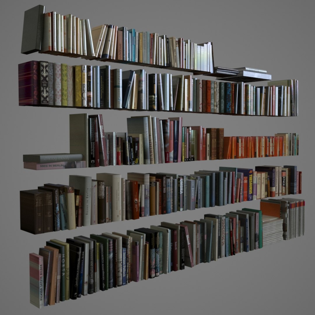 400 Books 3d Max