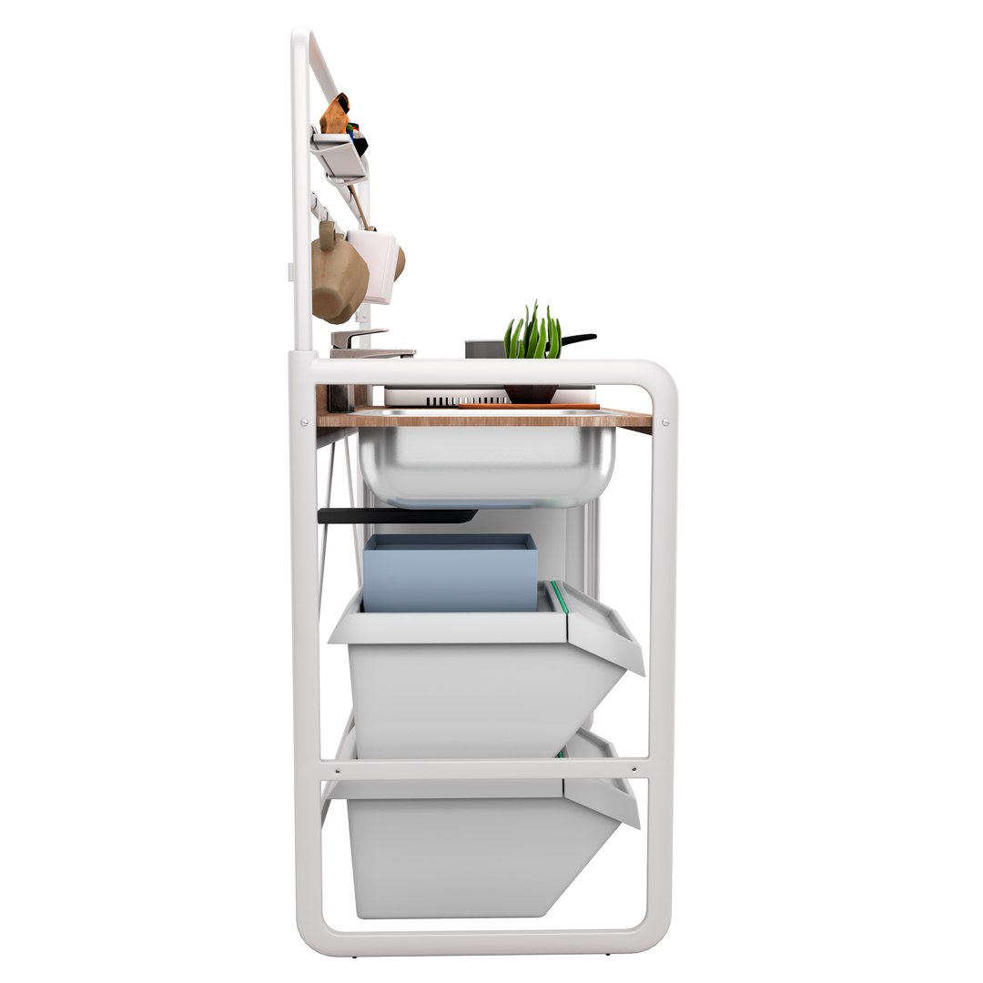 3D Mini Kitchen Model - TurboSquid 1838646