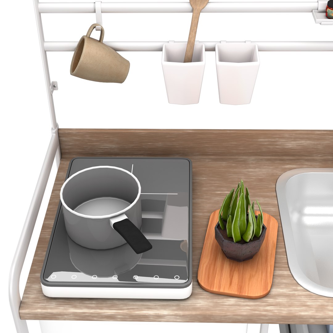 3D Mini Kitchen Model - TurboSquid 1838646