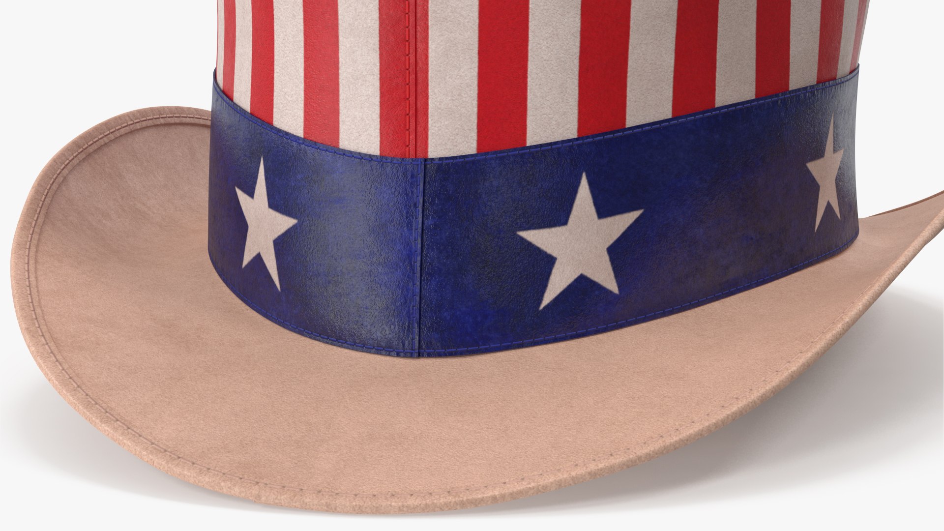 3D Uncle Sam Top Hat v 3 model - TurboSquid 1823269