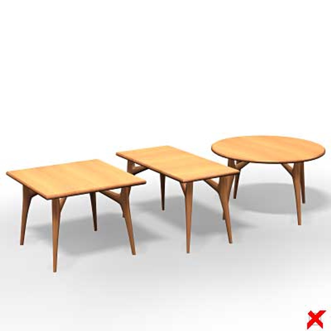 3d Model Tables Set