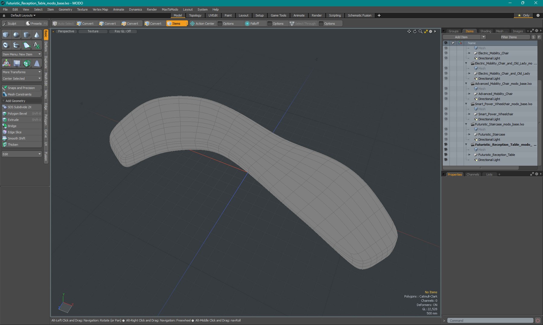 Futuristic Reception Table 3D Model - TurboSquid 2310080