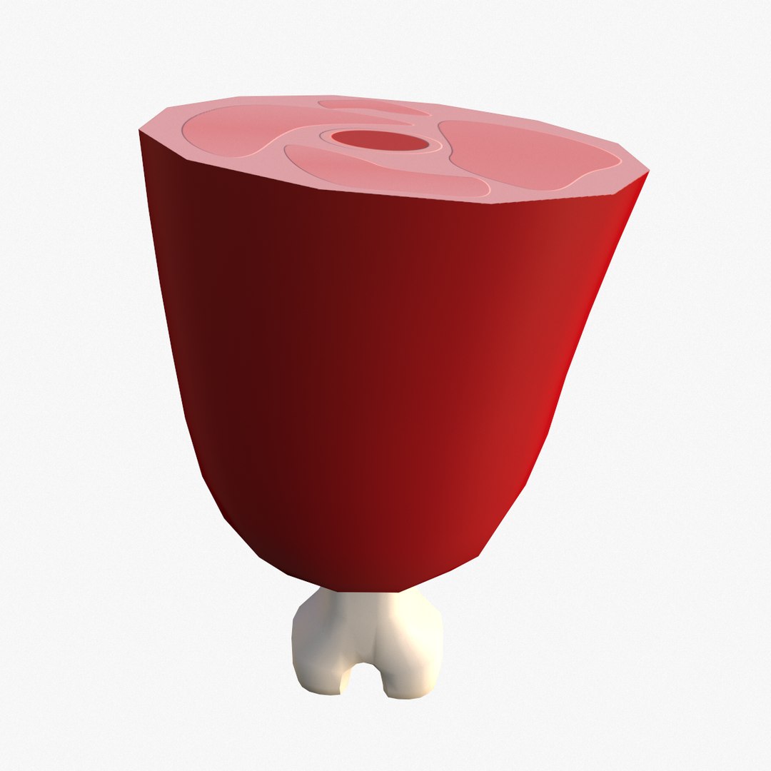 3D Cartoon Meat Model - TurboSquid 1916839