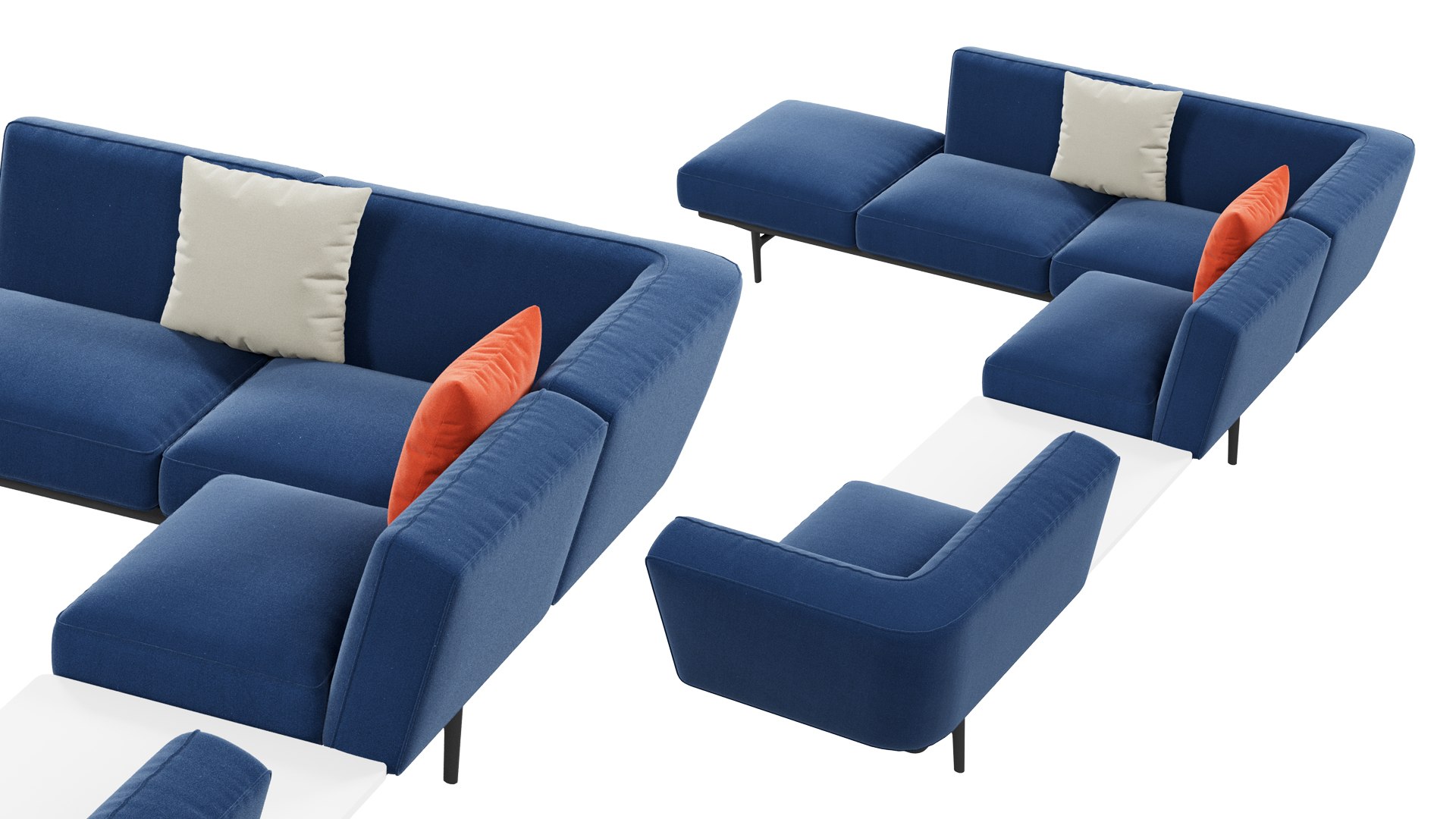 Modular Sofa Keilhauer Garner 3D Model - TurboSquid 2192477