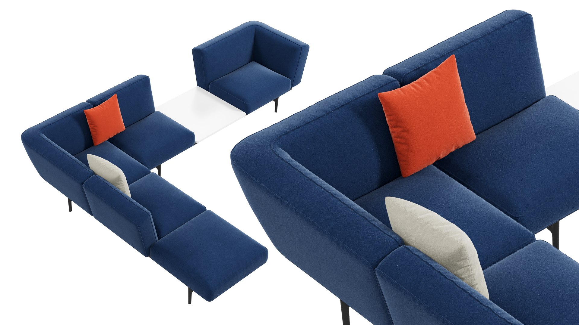 Modular Sofa Keilhauer Garner 3D Model - TurboSquid 2192477