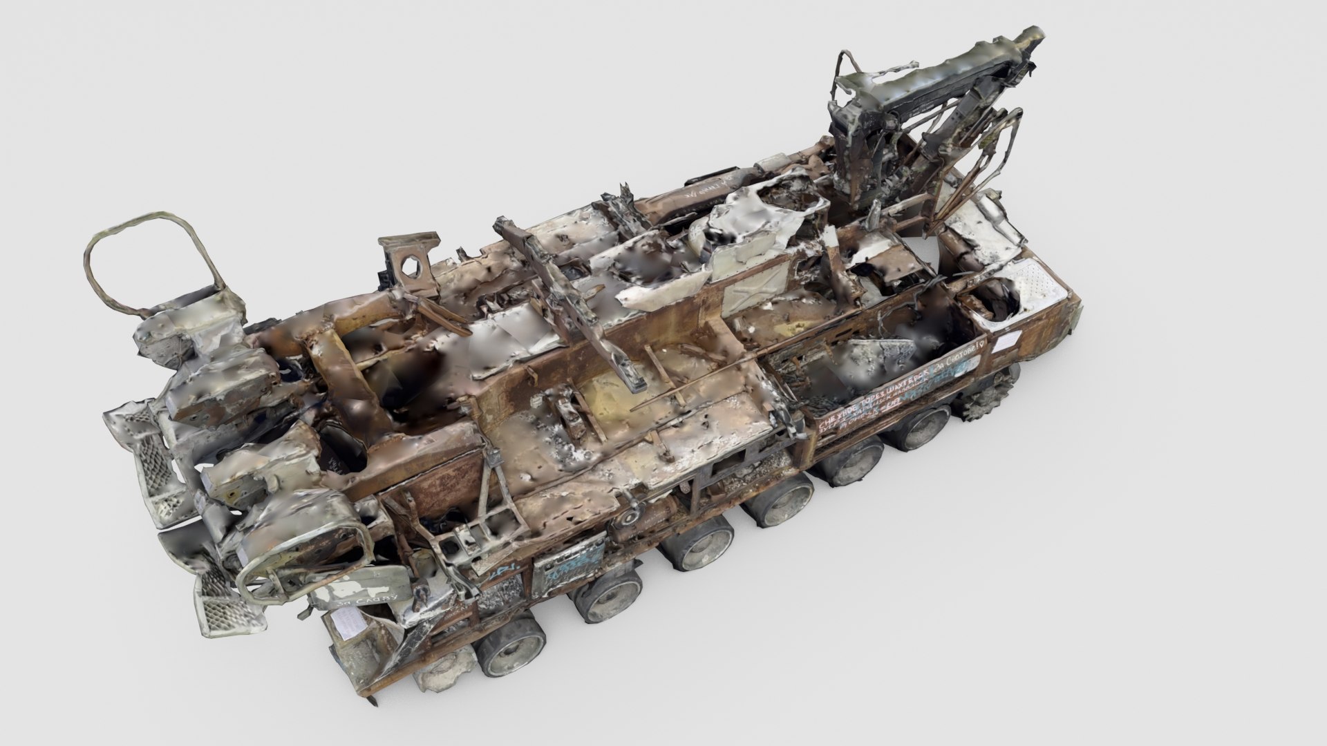 Destroyed 9A39 Gadfly Grizzly TEL Transloader 3D - TurboSquid 2134179