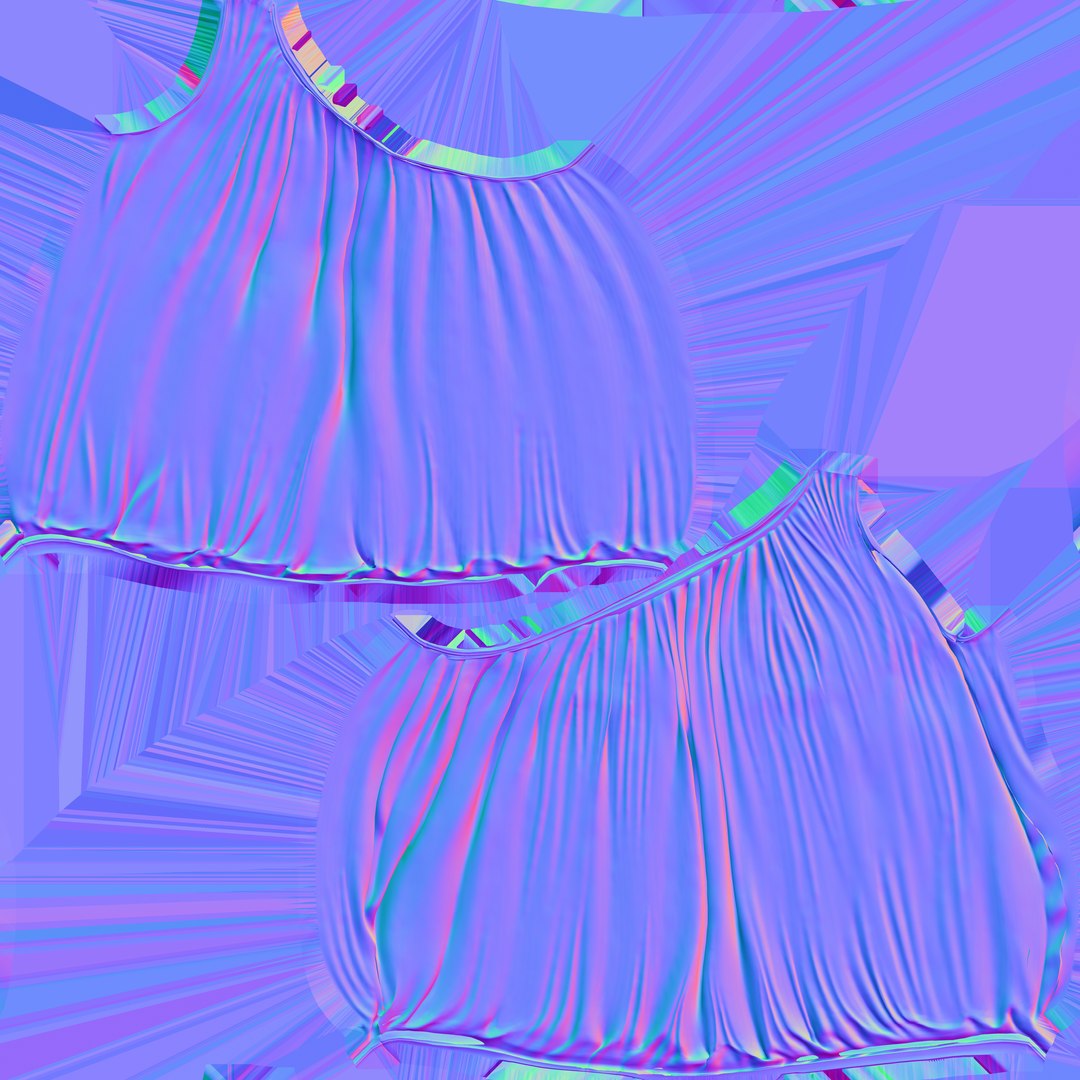 One Shoulder Wrinkled Blue Female Top 3D model - TurboSquid 2072205