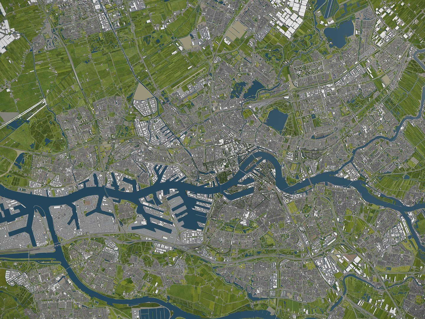 3D city rotterdam surrounding - - TurboSquid 1407624