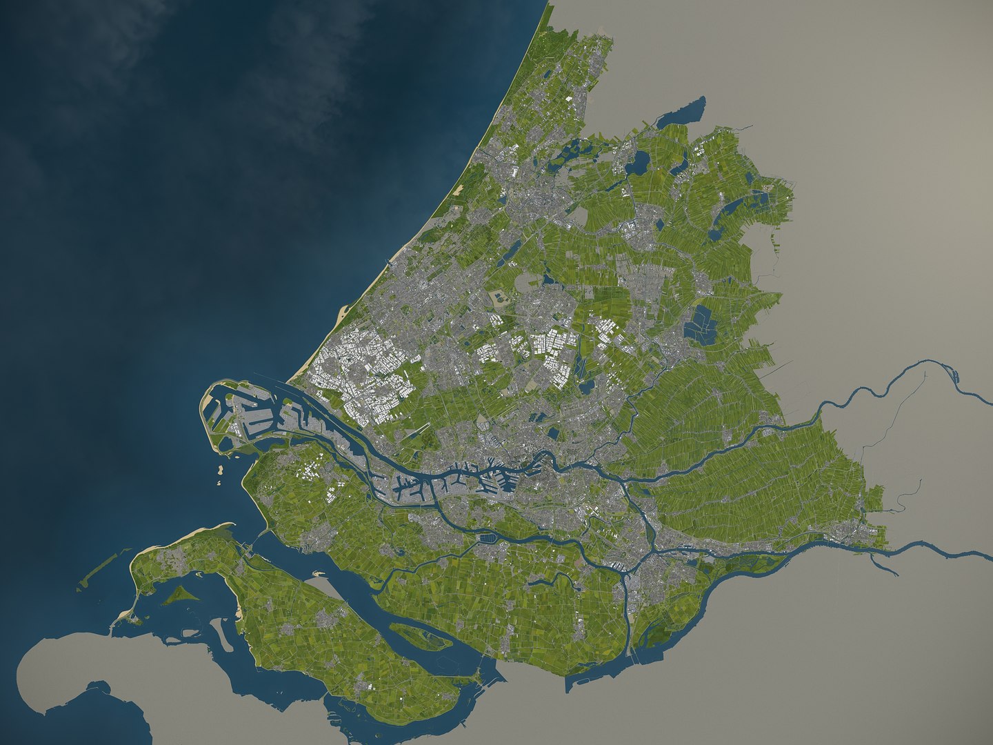 3D city rotterdam surrounding - - TurboSquid 1407624