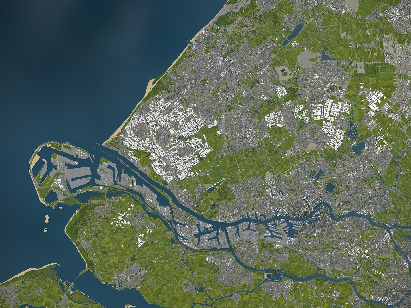 3D city rotterdam surrounding - - TurboSquid 1407624