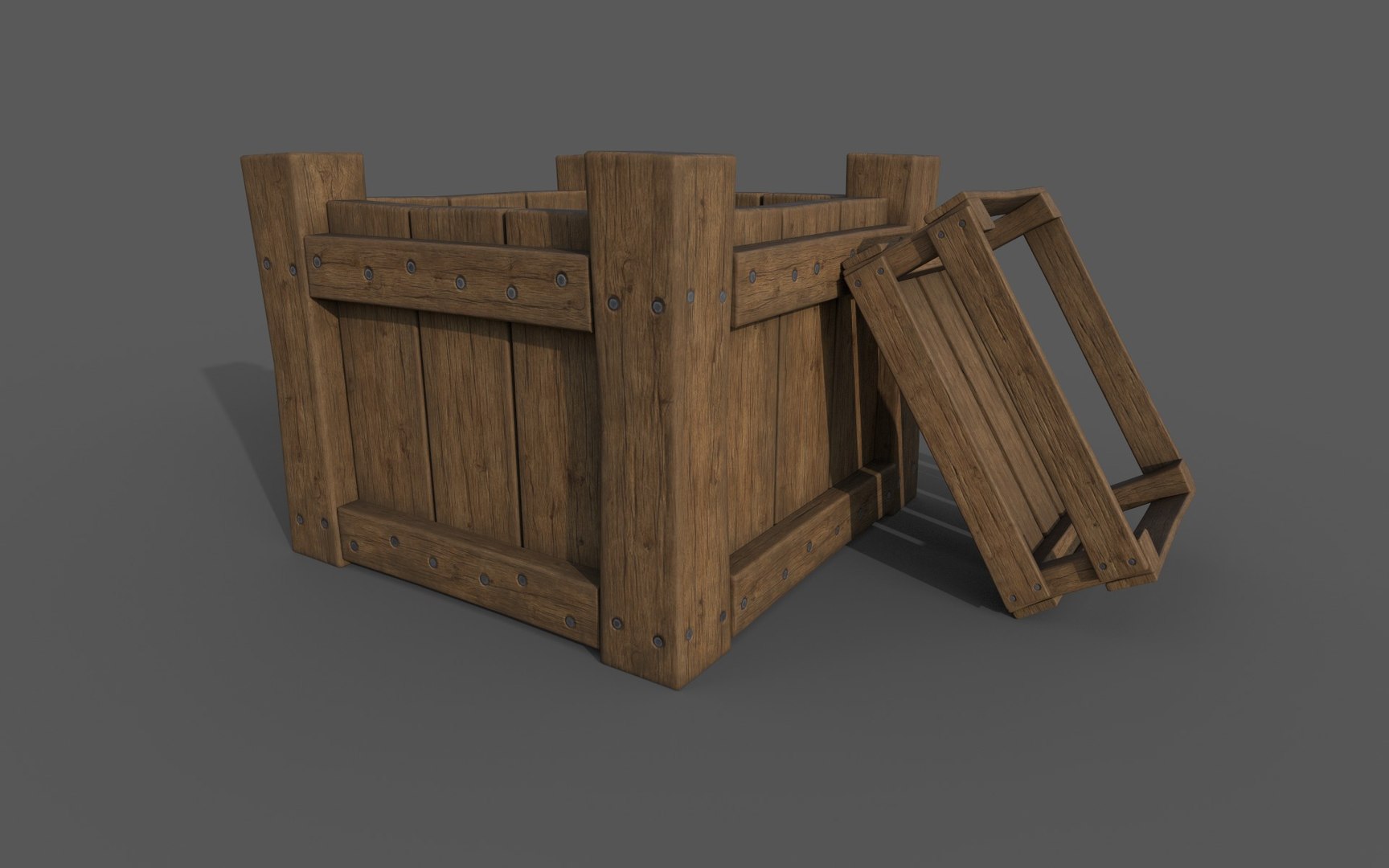 Wooden Boxes Model - TurboSquid 2079587