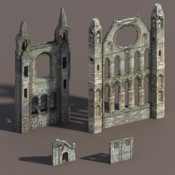 3d model castle ruins modelled