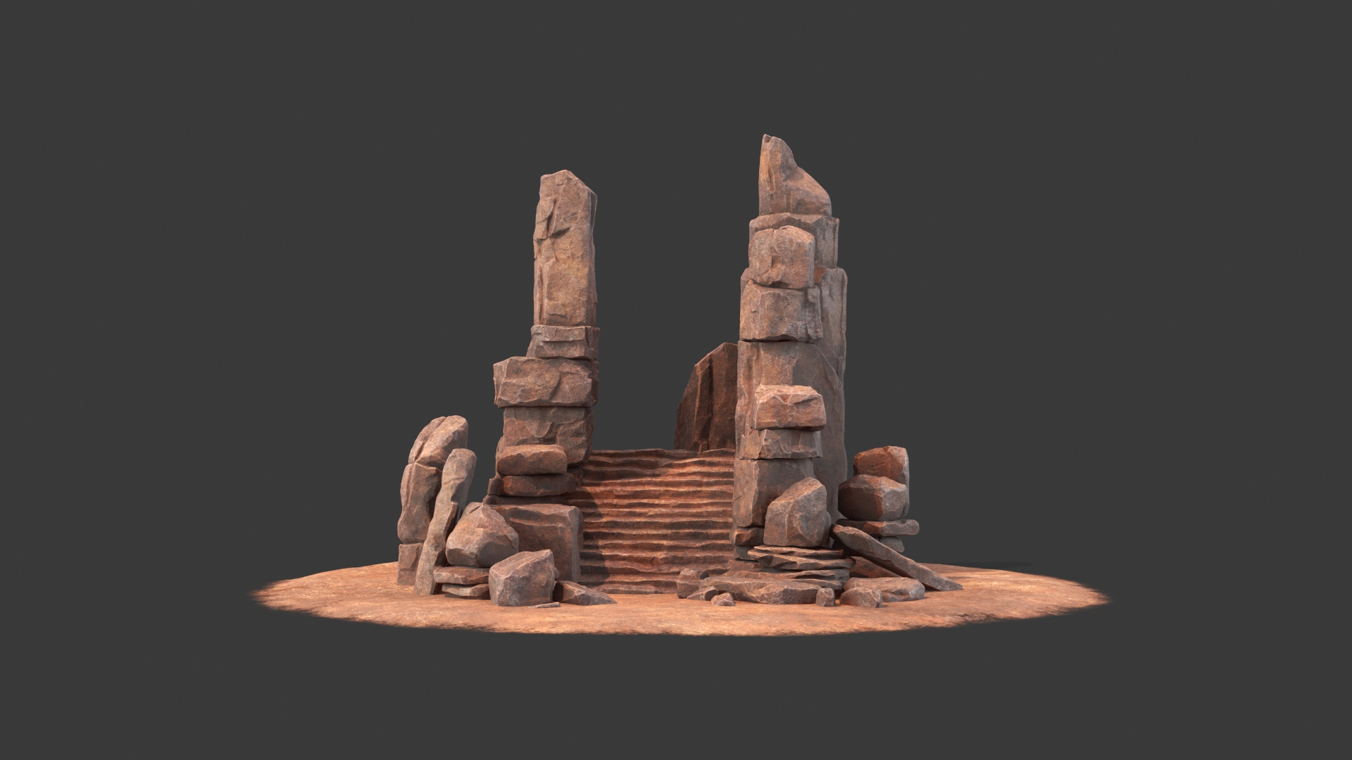 3D Rock Stairs - TurboSquid 2009280