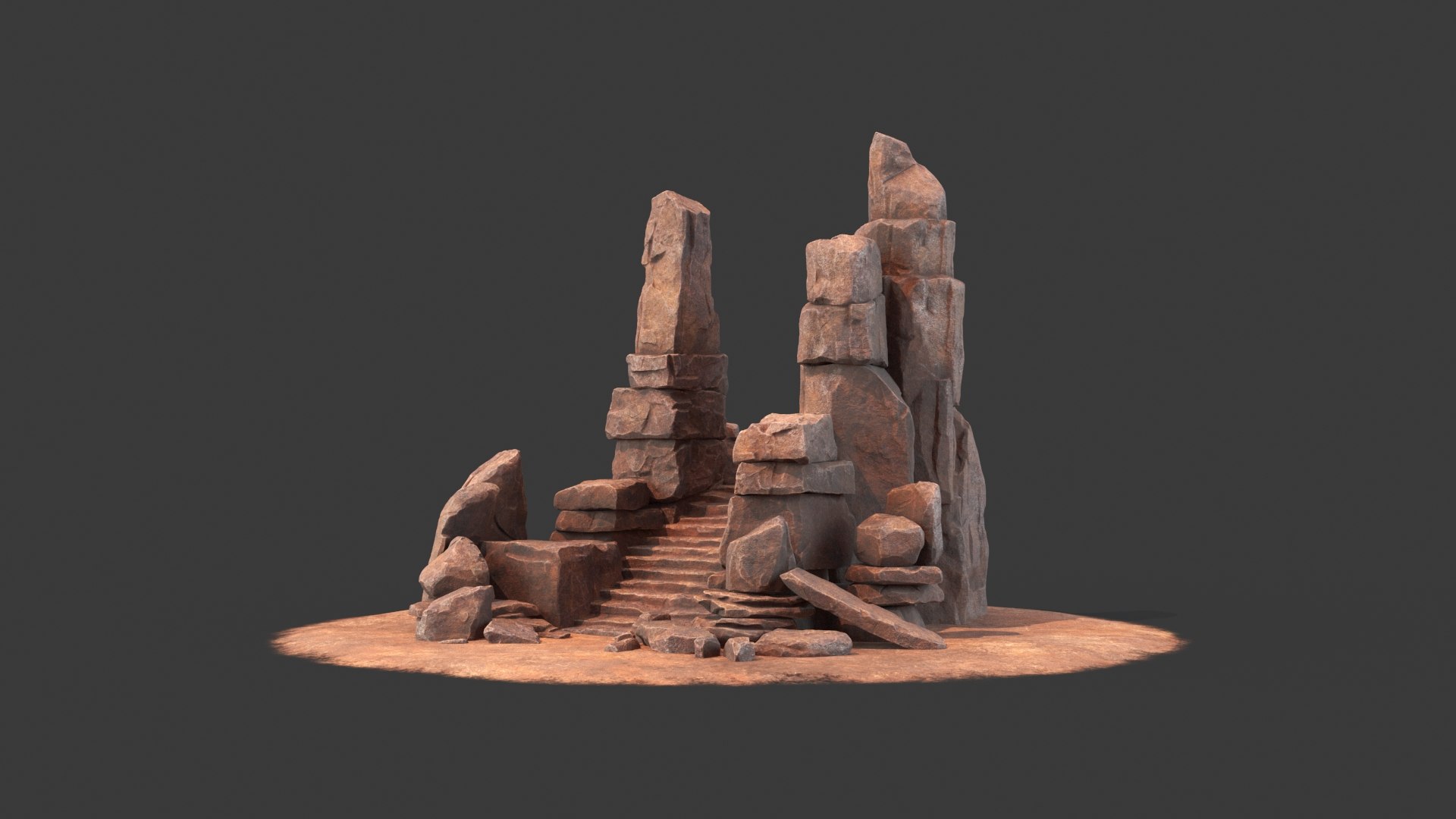 3D Rock Stairs - TurboSquid 2009280