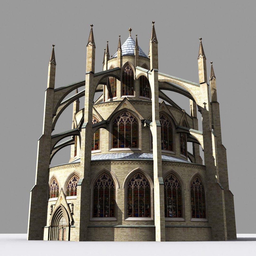 Medieval Gothic Chapter House 3d Max