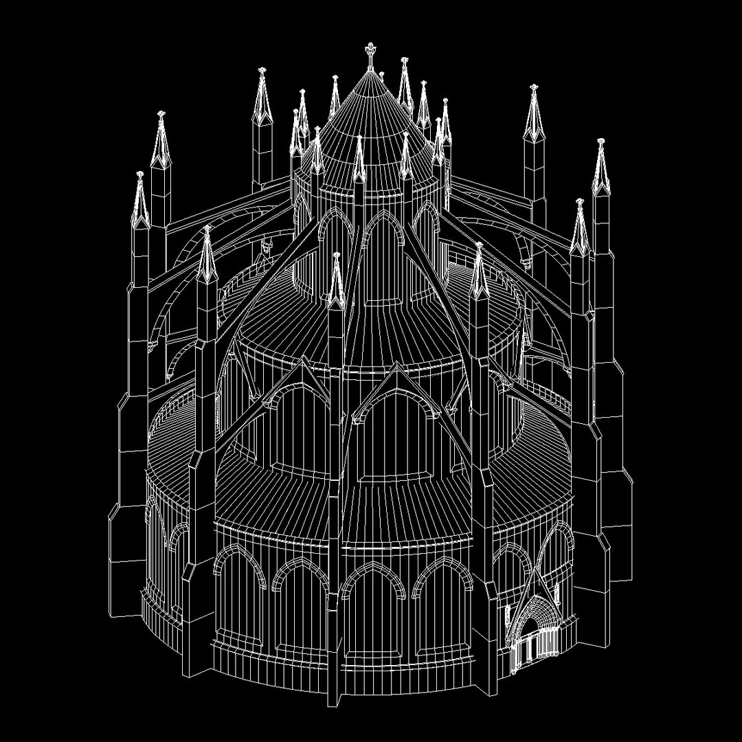 Medieval Gothic Chapter House 3d Max