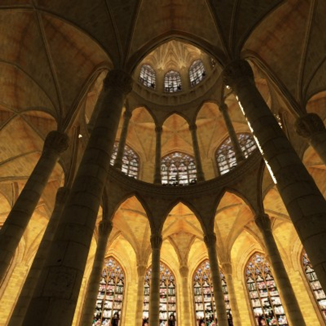 medieval gothic chapter house 3d max