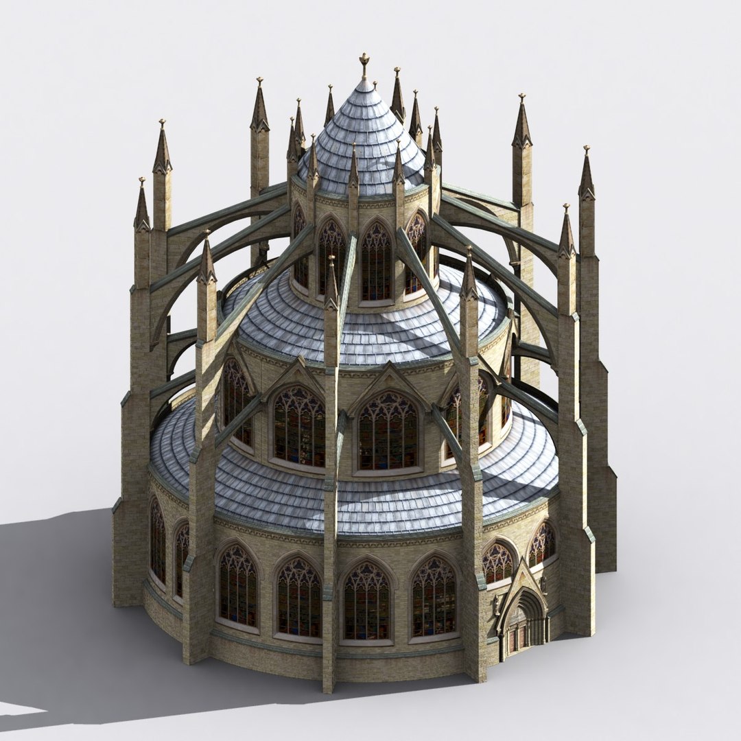 Medieval Gothic Chapter House 3d Max