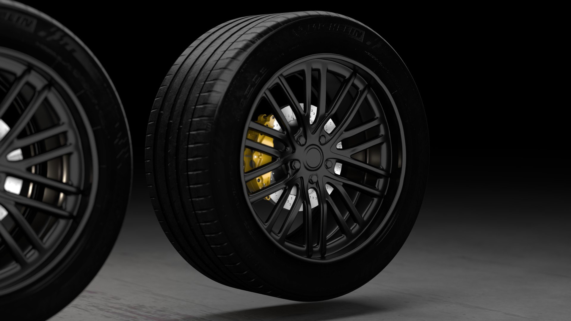 3D Model Realistic RIM And Tire 02 Subdivision Ready 1K 2K 4K Low-poly ...
