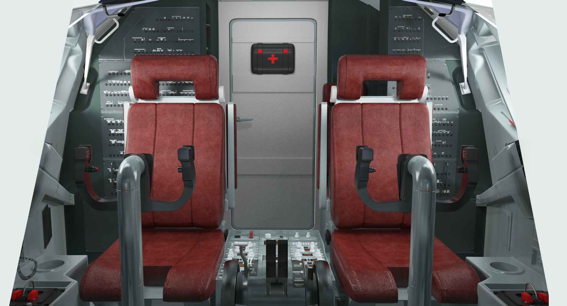 3D Model Passenger Airplane Cockpit - TurboSquid 1232648