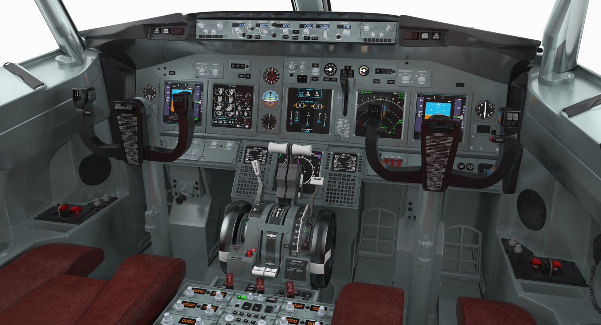 3D Model Passenger Airplane Cockpit - TurboSquid 1232648