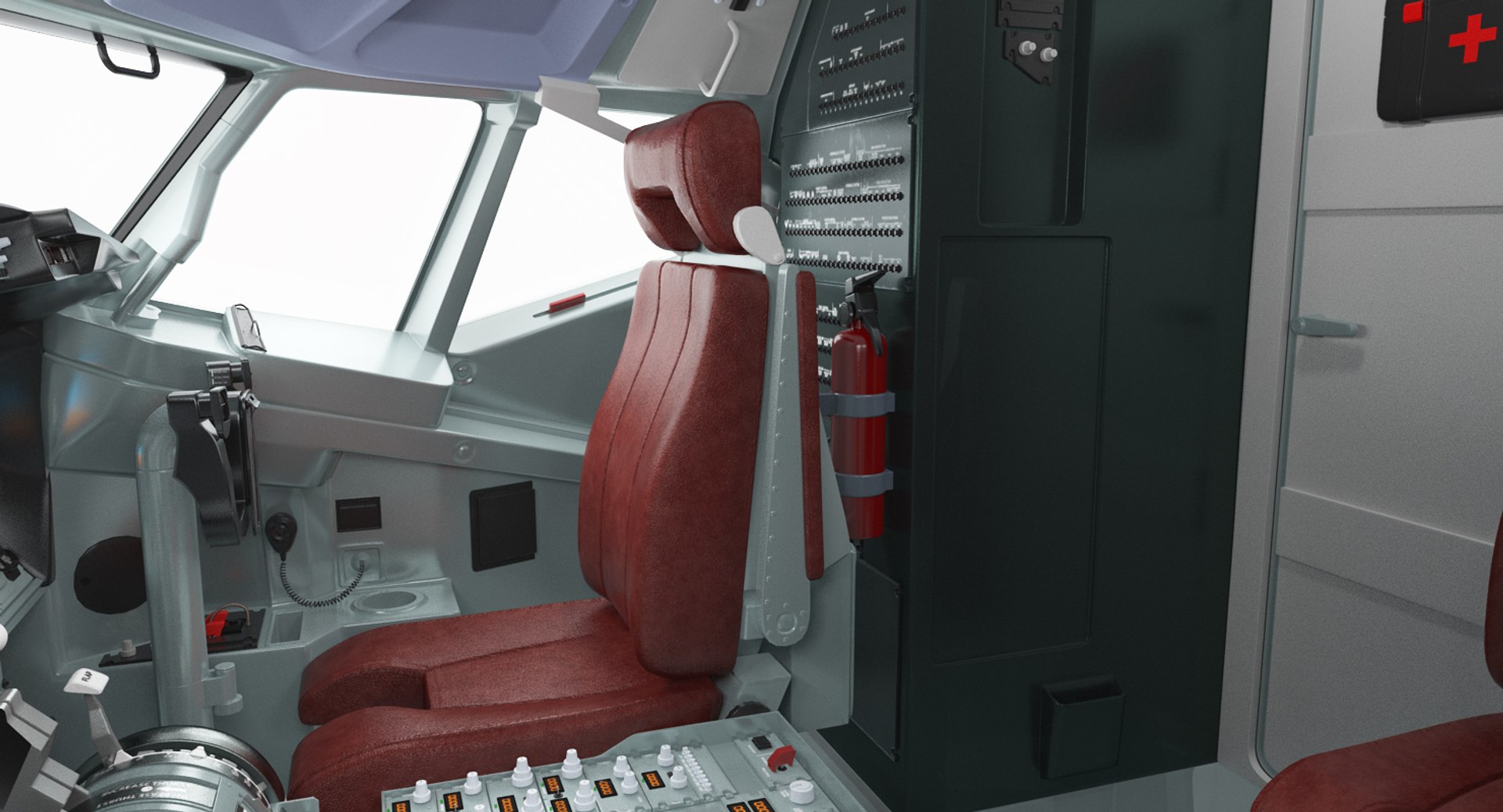 3D Model Passenger Airplane Cockpit - TurboSquid 1232648