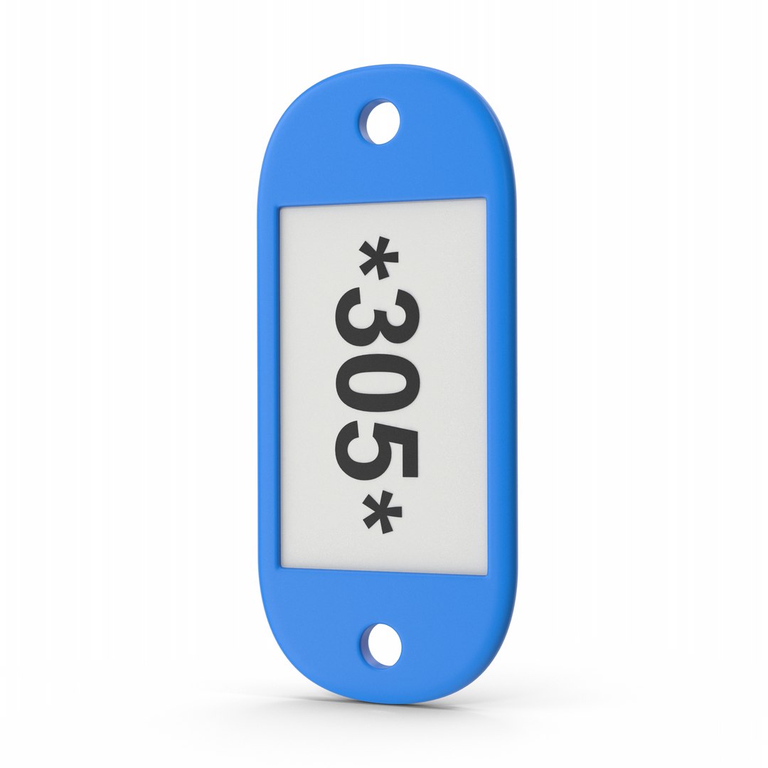 3D Model Hotel Room Number Tag - TurboSquid 2297889