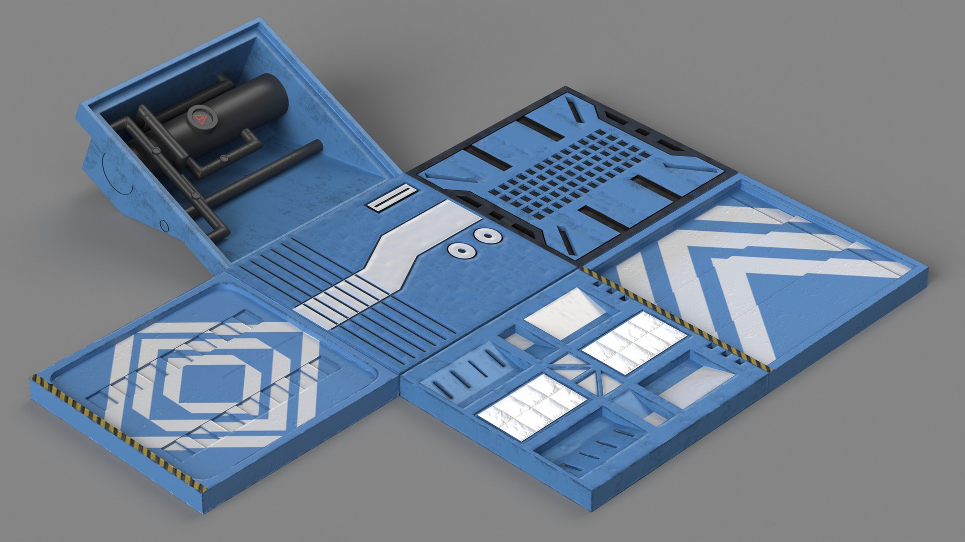 Sci-Fi Wall Panels Set 3D - TurboSquid 2160989