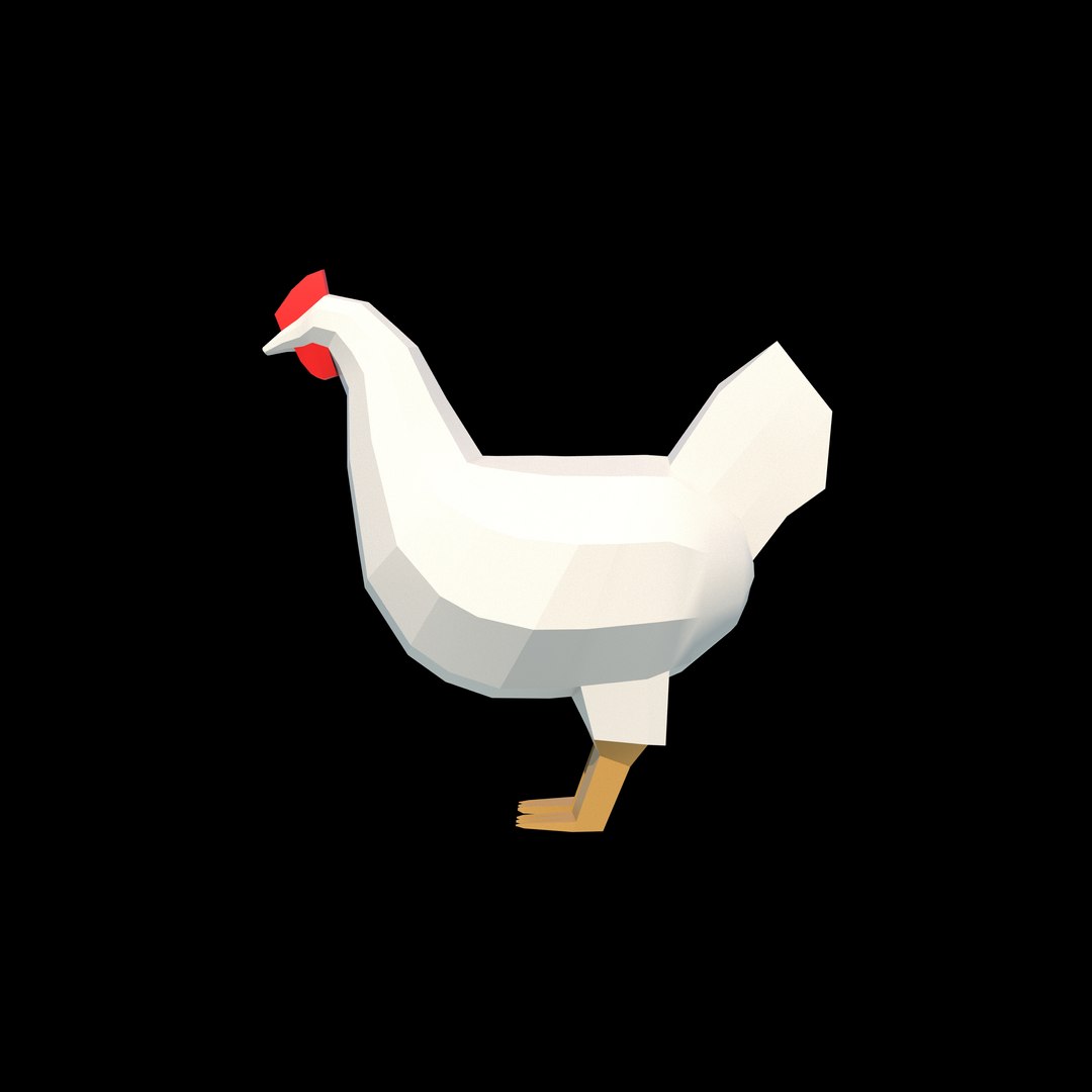 3D Low Poly Chicken Low-poly 3D Model Model - TurboSquid 2335487