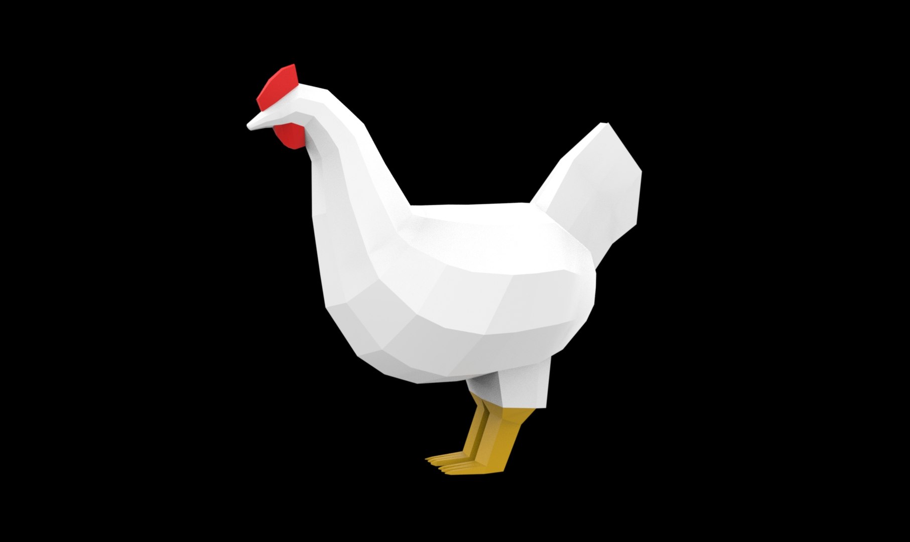 3D Low Poly Chicken Low-poly 3D Model Model - TurboSquid 2335487